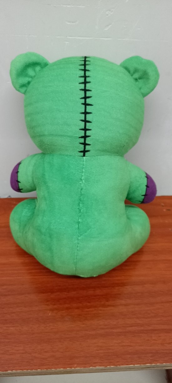 Level Up Bear Green Button Plush Toy Manufacturer Promotional Soft Plushies